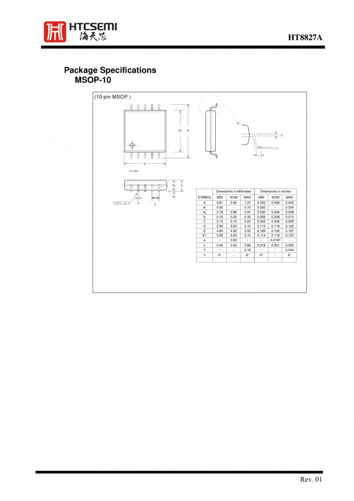 HT8827ARMZ datasheet page 6