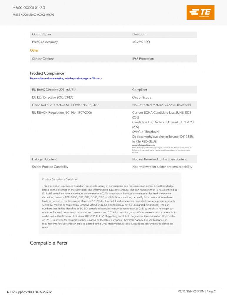 M5600 documentation page 2