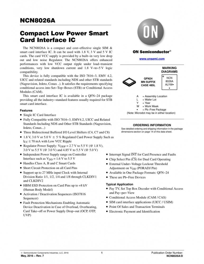 NCN8026A datasheet page 1