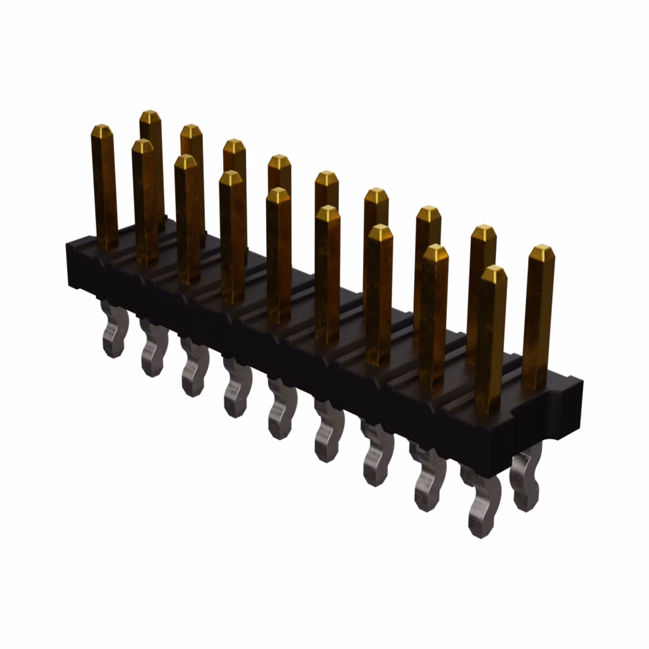2.00mm Pitch Milli-Grid Straddle Mount Header, 18 Circuits, 0.38µm Gold (Au) Selective Plating, Lead-Free for sale