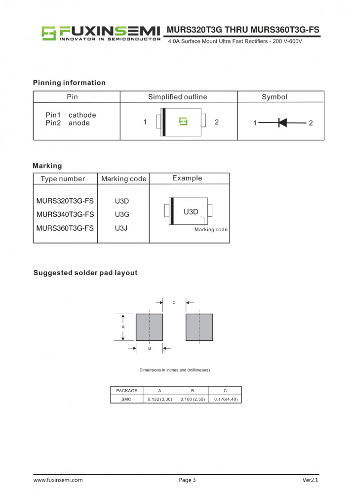 MURS360T3G-FS datasheet page 3