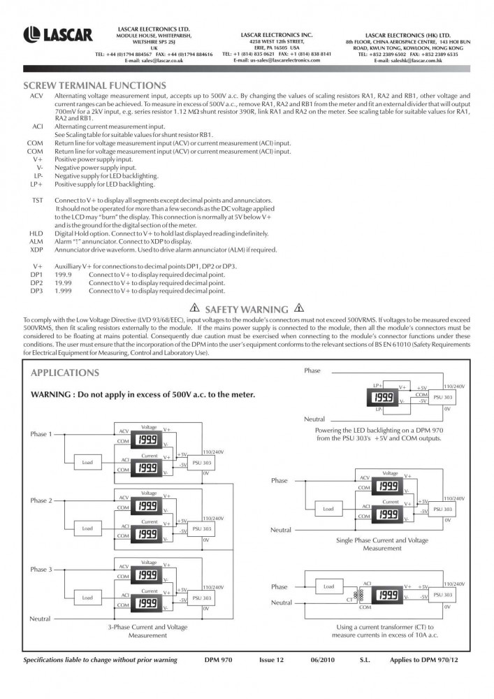 DPM 970 technical document page 2