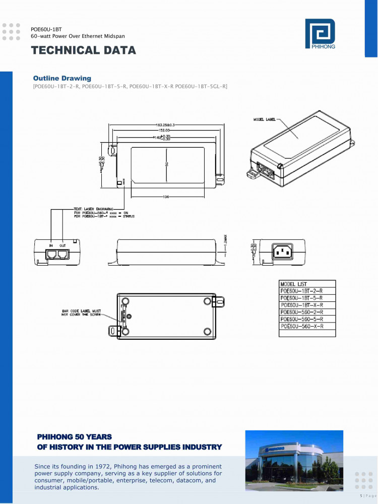 POE60U-1BT series datasheet page 5