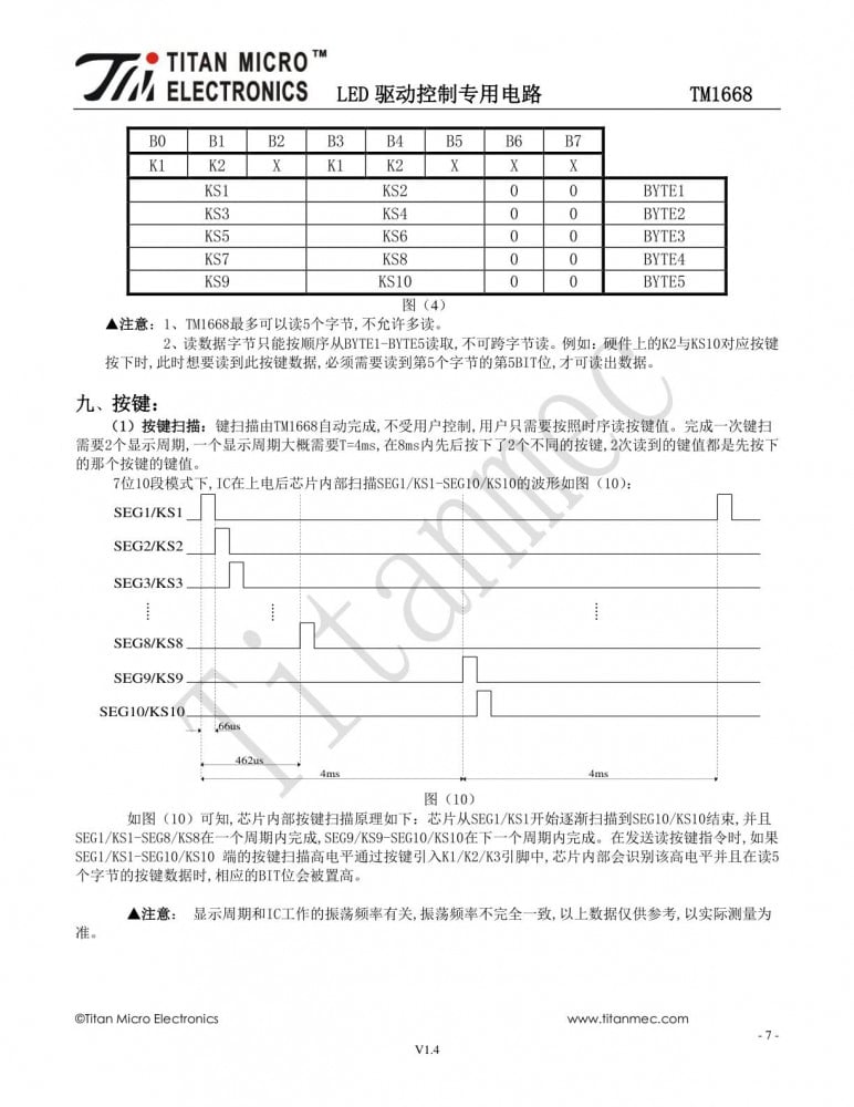 TM1668 technical document page 7