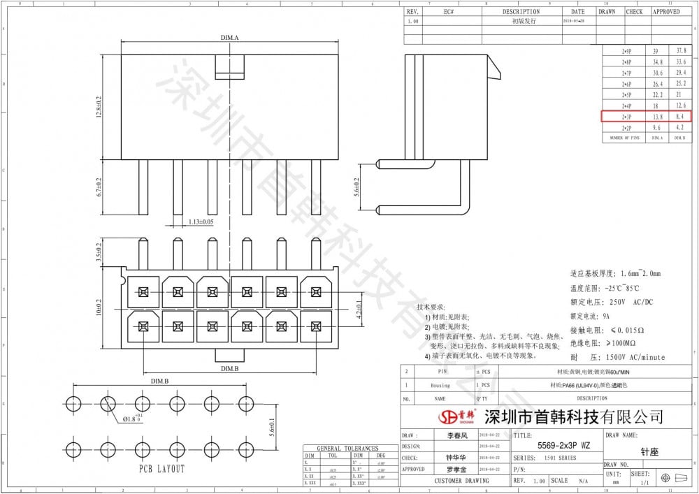 5569-2x3P WZ specification page 1