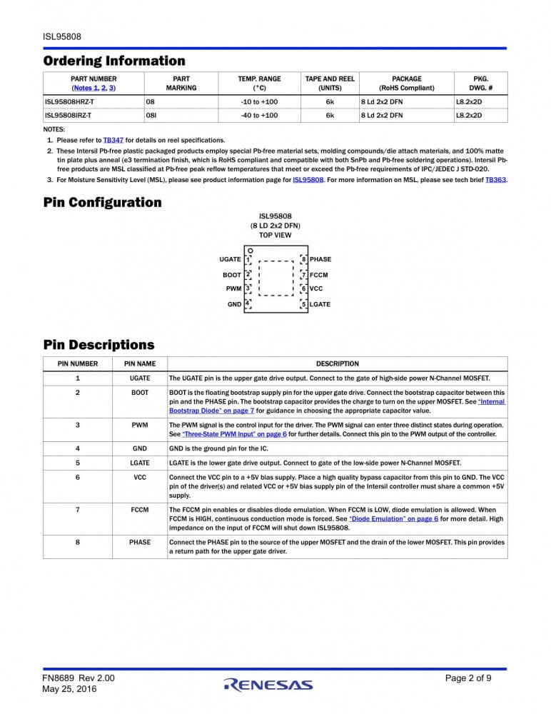 ISL95808HRZ-T datasheet page 2