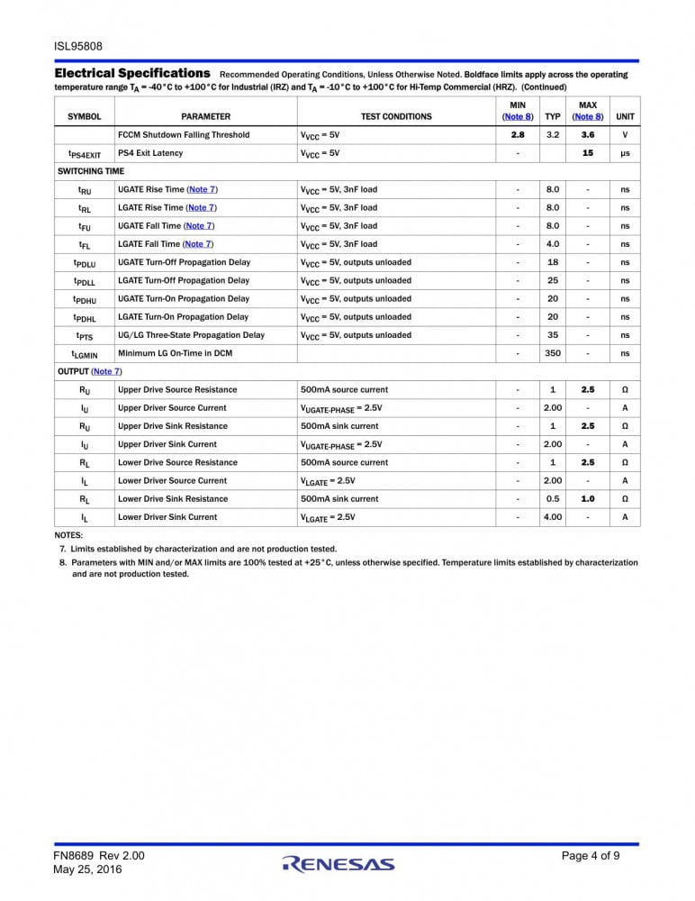 ISL95808HRZ-T datasheet page 4