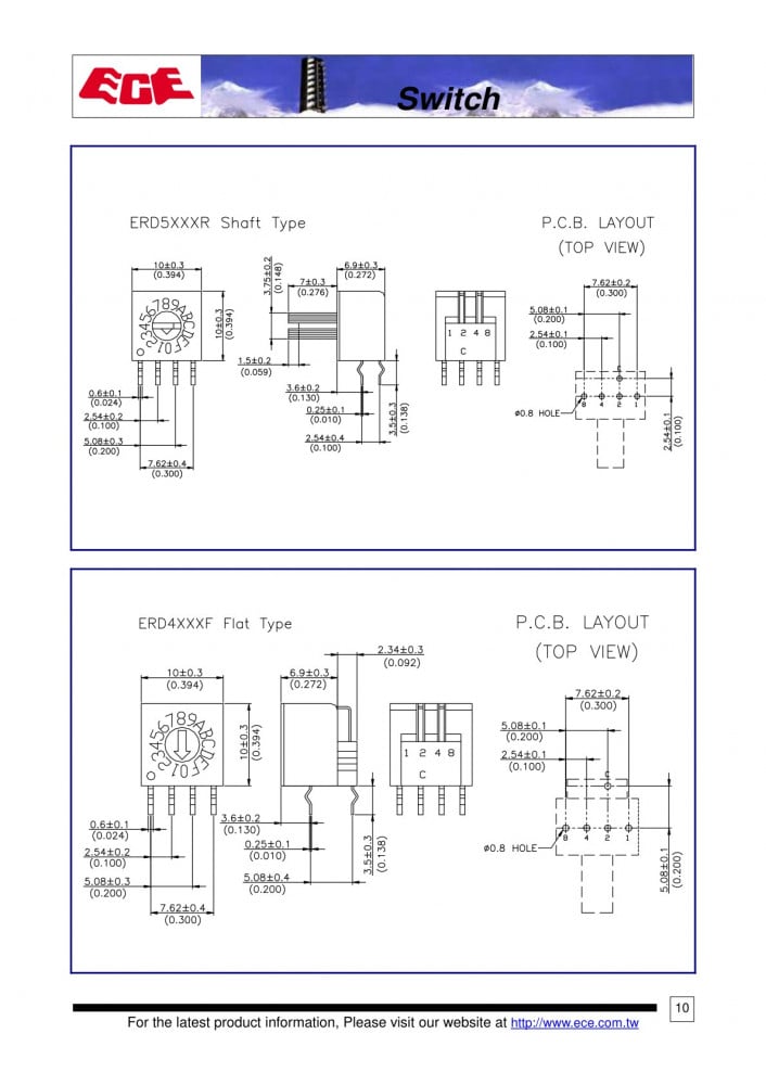 ECE ERD series datasheet page 10