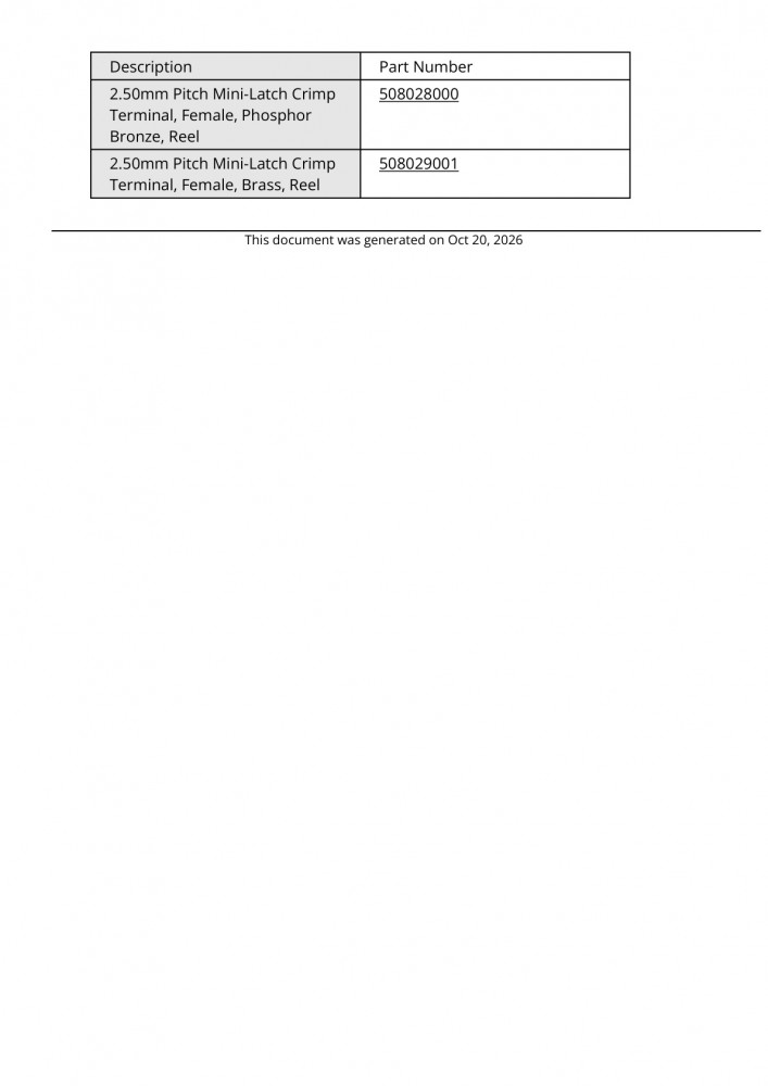 MOLEX 2030913700 document preview, page 3