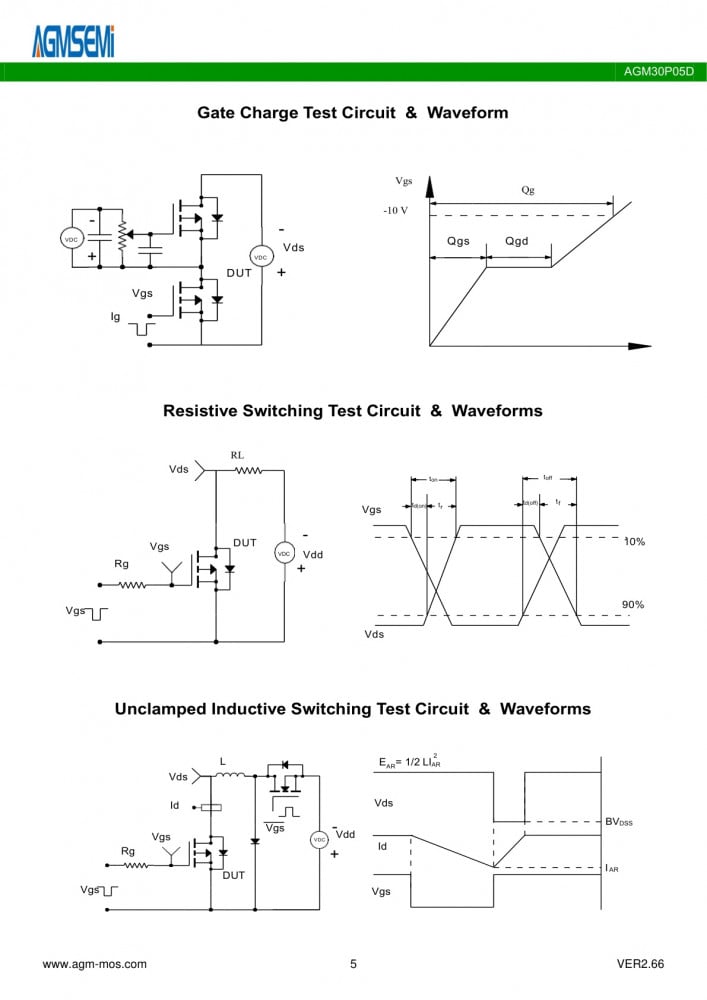 AGM30P05D datasheet page 5