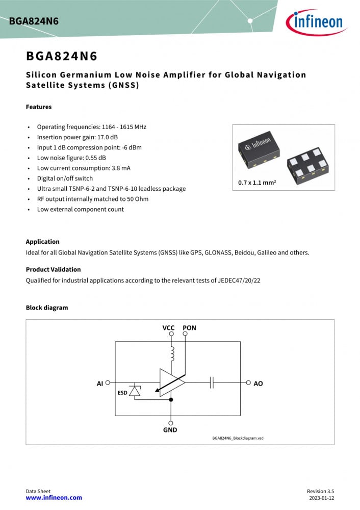 BGA824N6 datasheet page 1