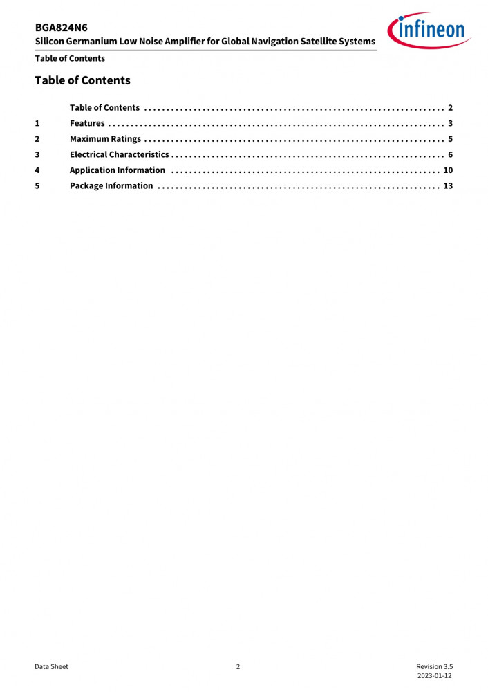BGA824N6 datasheet page 2