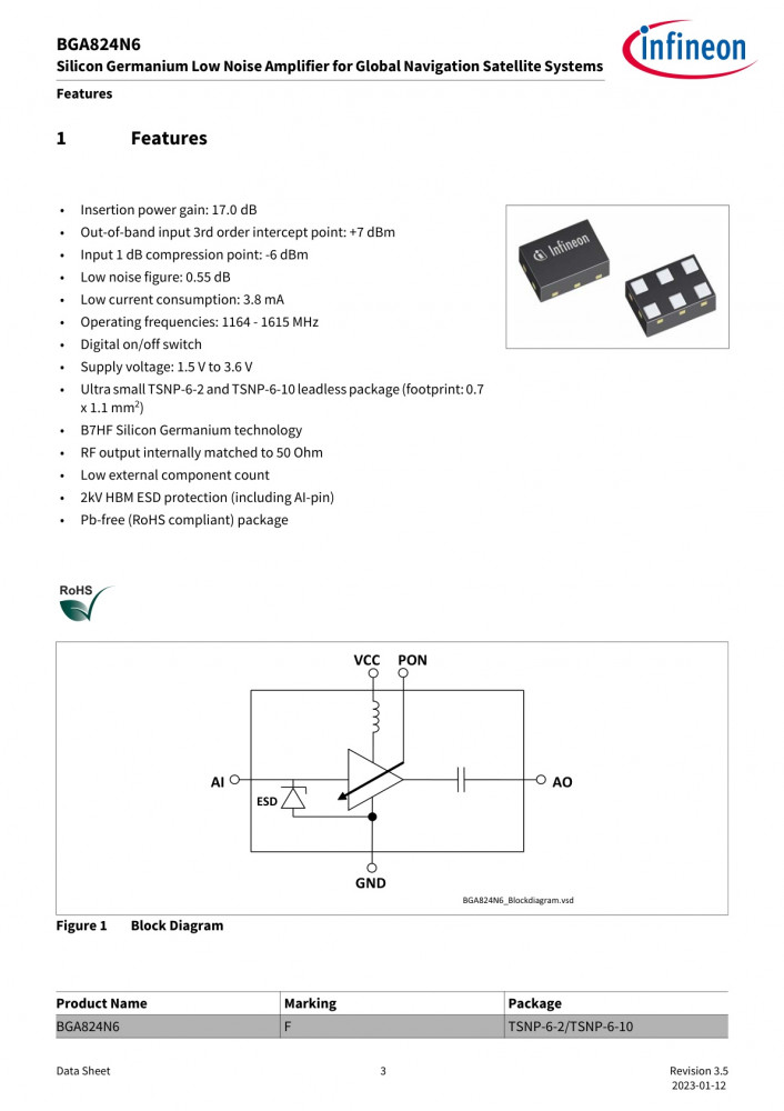 BGA824N6 datasheet page 3