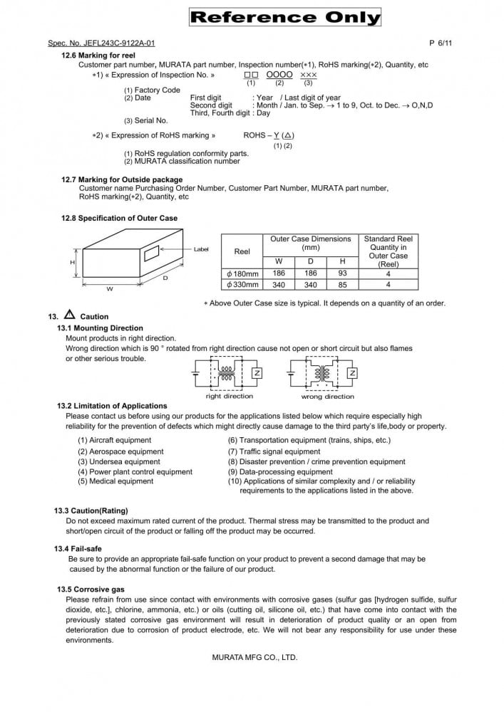 DLW5ATH501MQ2L specification page 6