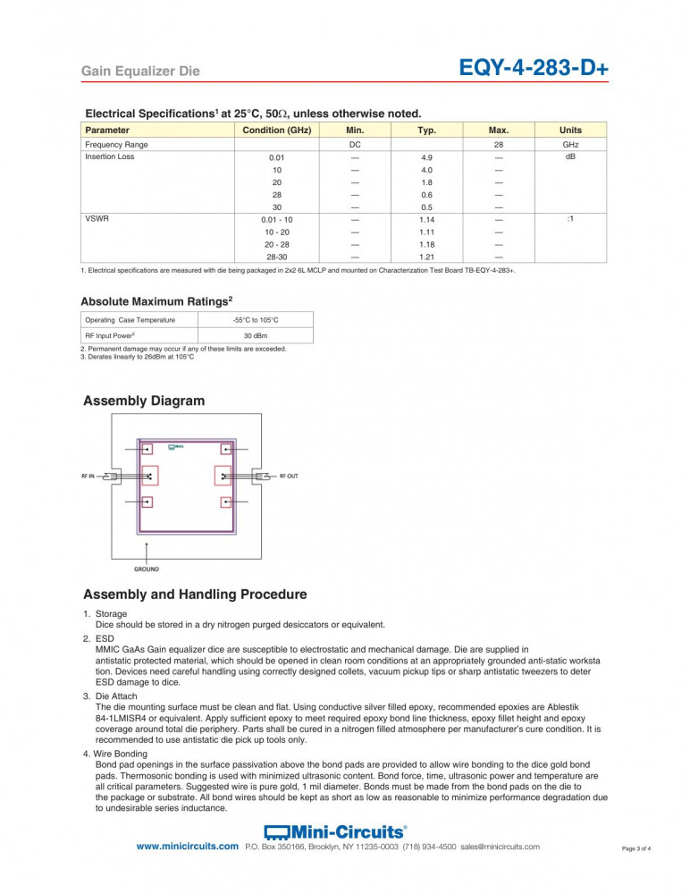 EQY-4-283-DG+ technical document page 3