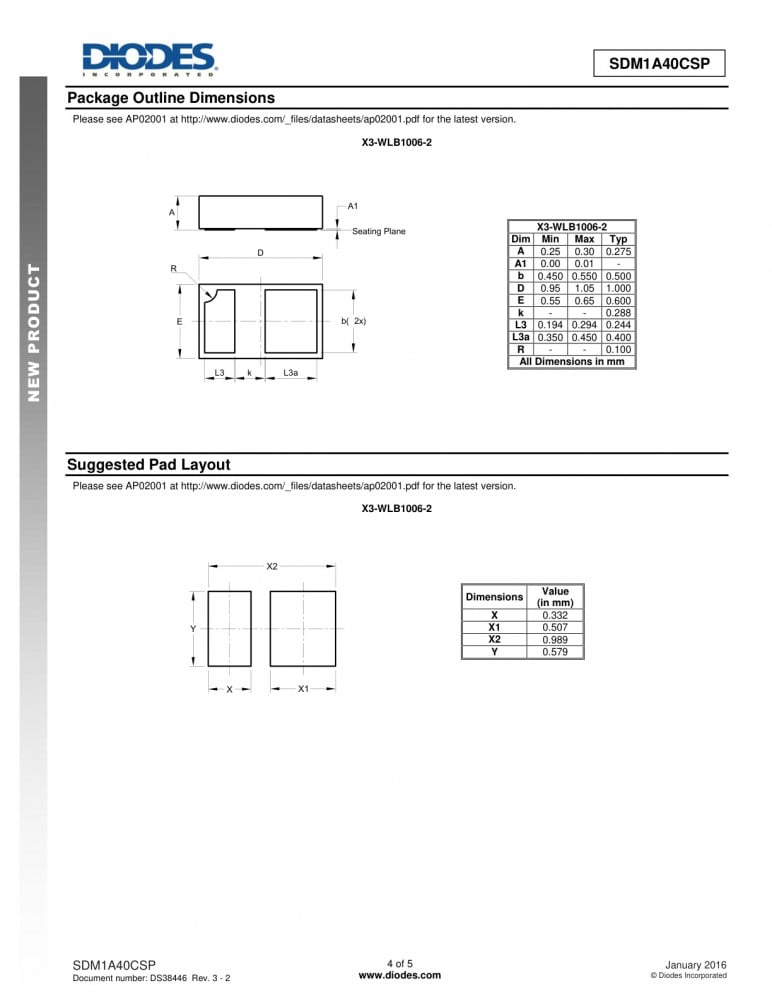 SDM1A40CSP-7 datasheet page 4