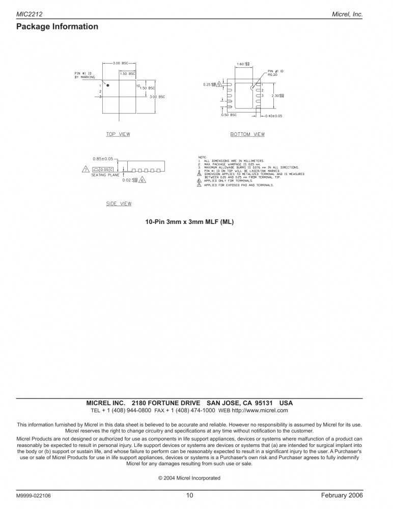 MIC2212 datasheet page 10