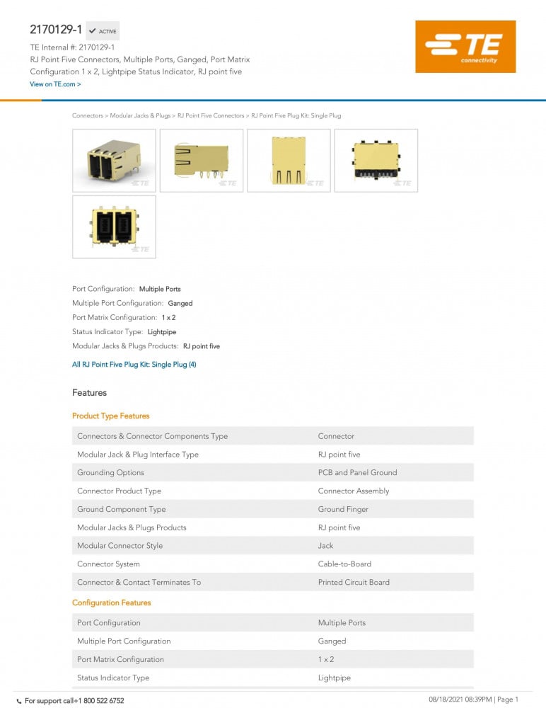 2170129-1 technical document page 1