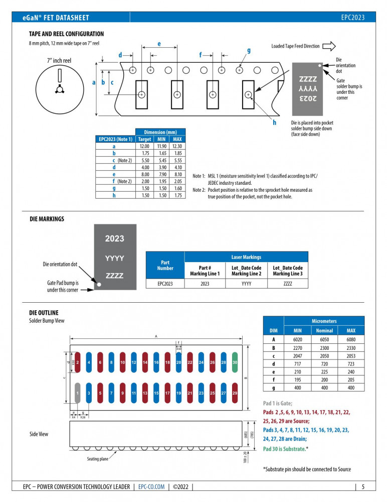 EPC2023 datasheet page 5