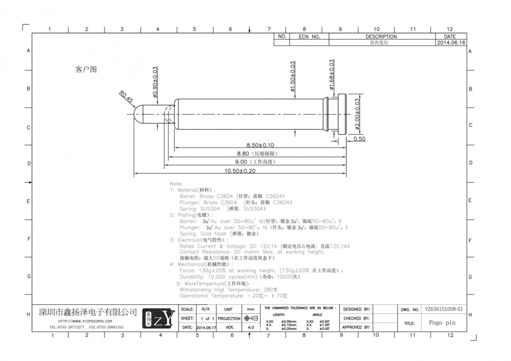 YZ63615105R-01 specification page 3