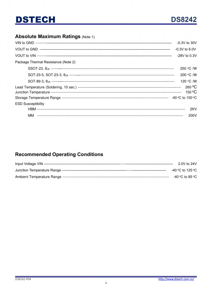 DS8242 datasheet page 4