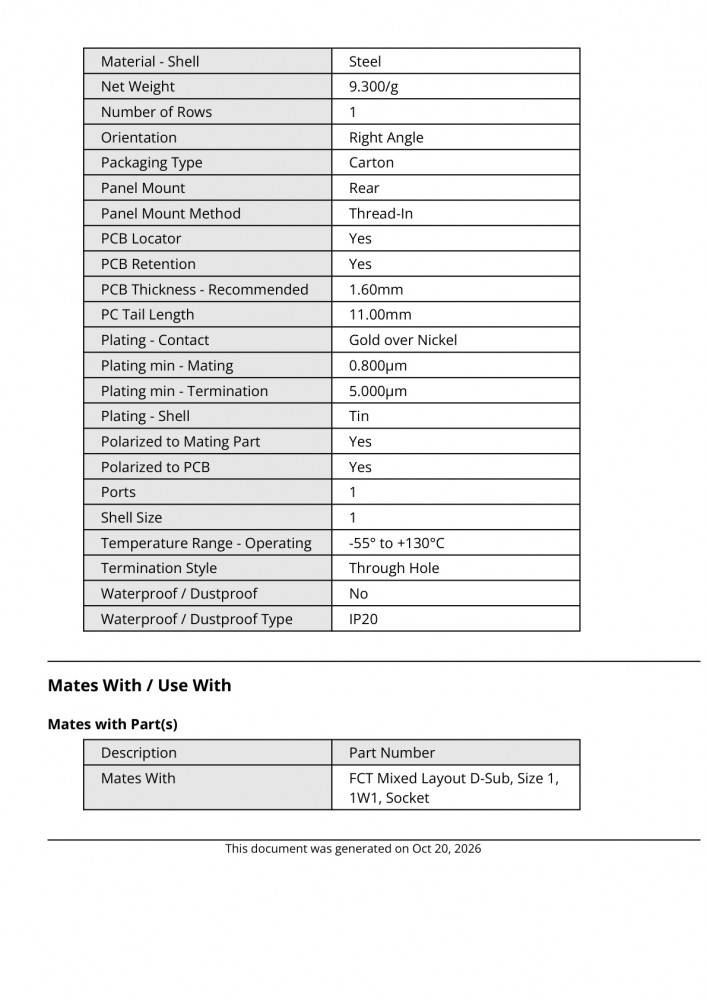 MOLEX 1731070760 technical drawing preview, page 3