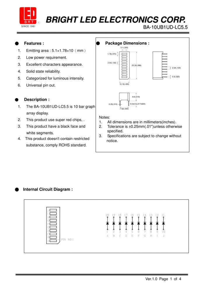 BA-10UB1UD-LC5.5 datasheet page 1