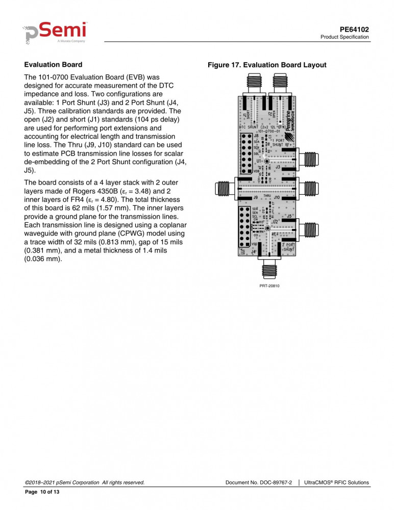 PE64102B-Z datasheet page 10