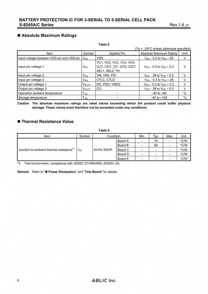 S-8245A/C technical document page 6