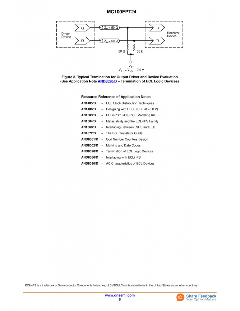MC100EPT24 technical document page 5