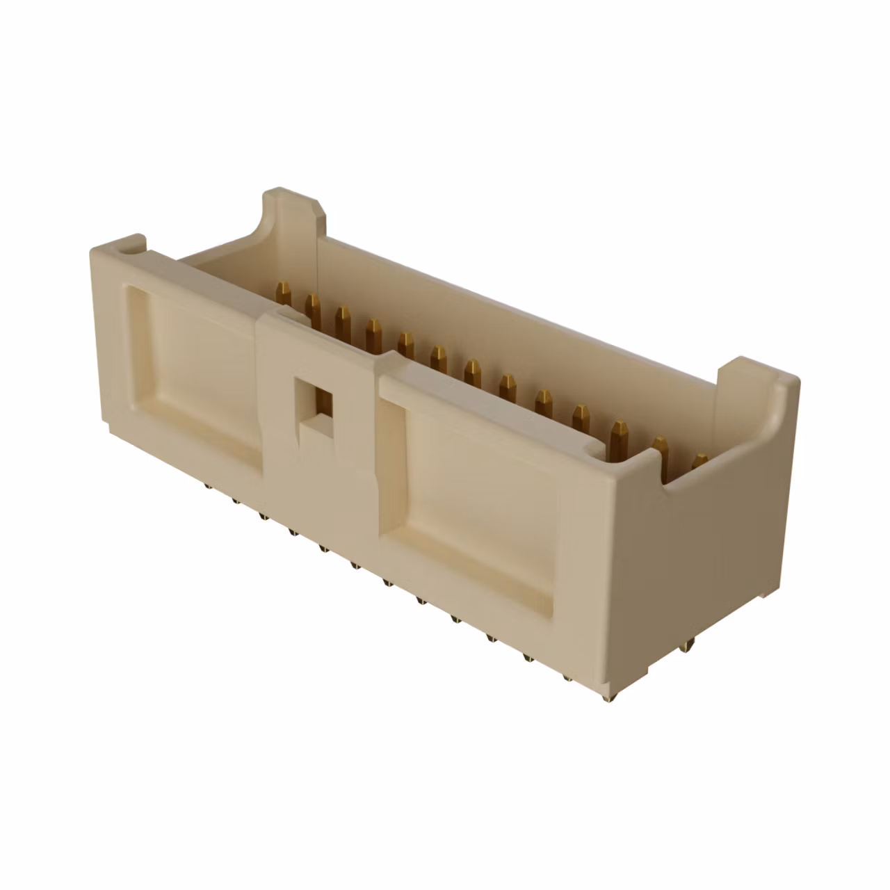 MicroClasp Vertical Header, 2.00mm Pitch, Dual Row, Through Hole, Gold Flash (Au) Plating, 26 Circuits, without PCB Locator for sale
