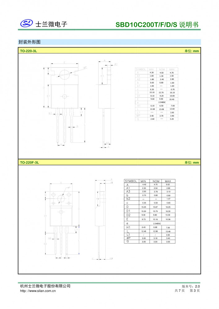 SBD10C200F datasheet page 3
