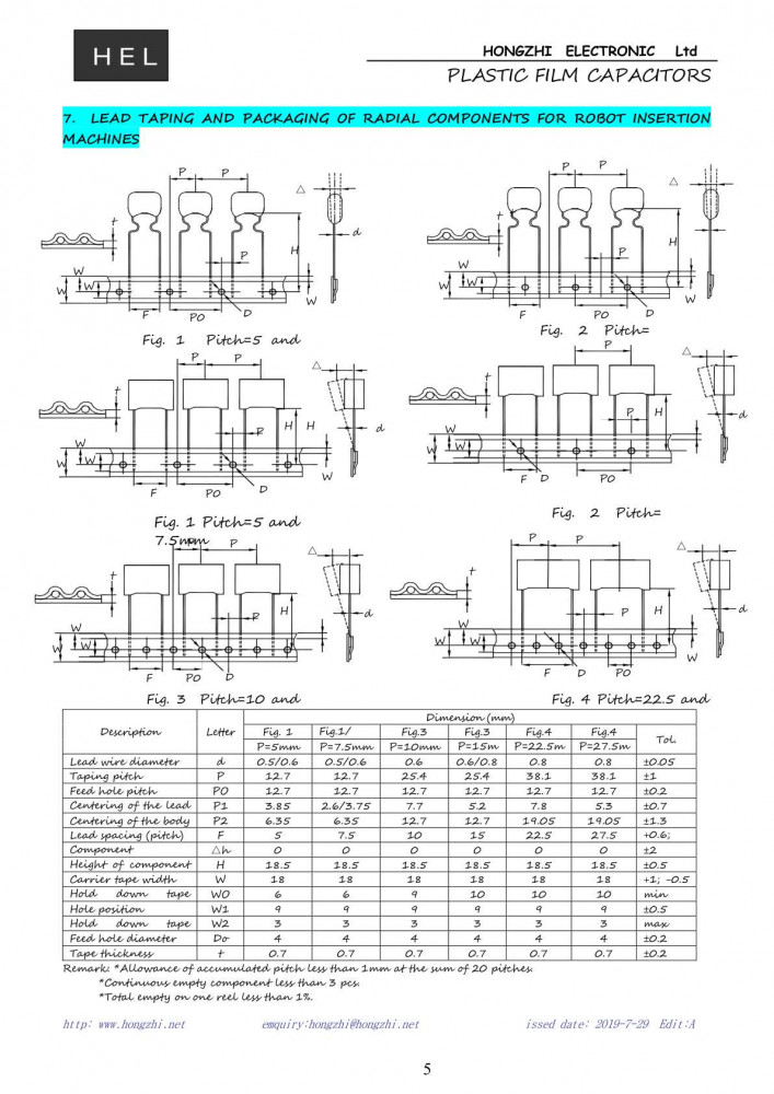 Hongzhi MPP capacitor specification page 6