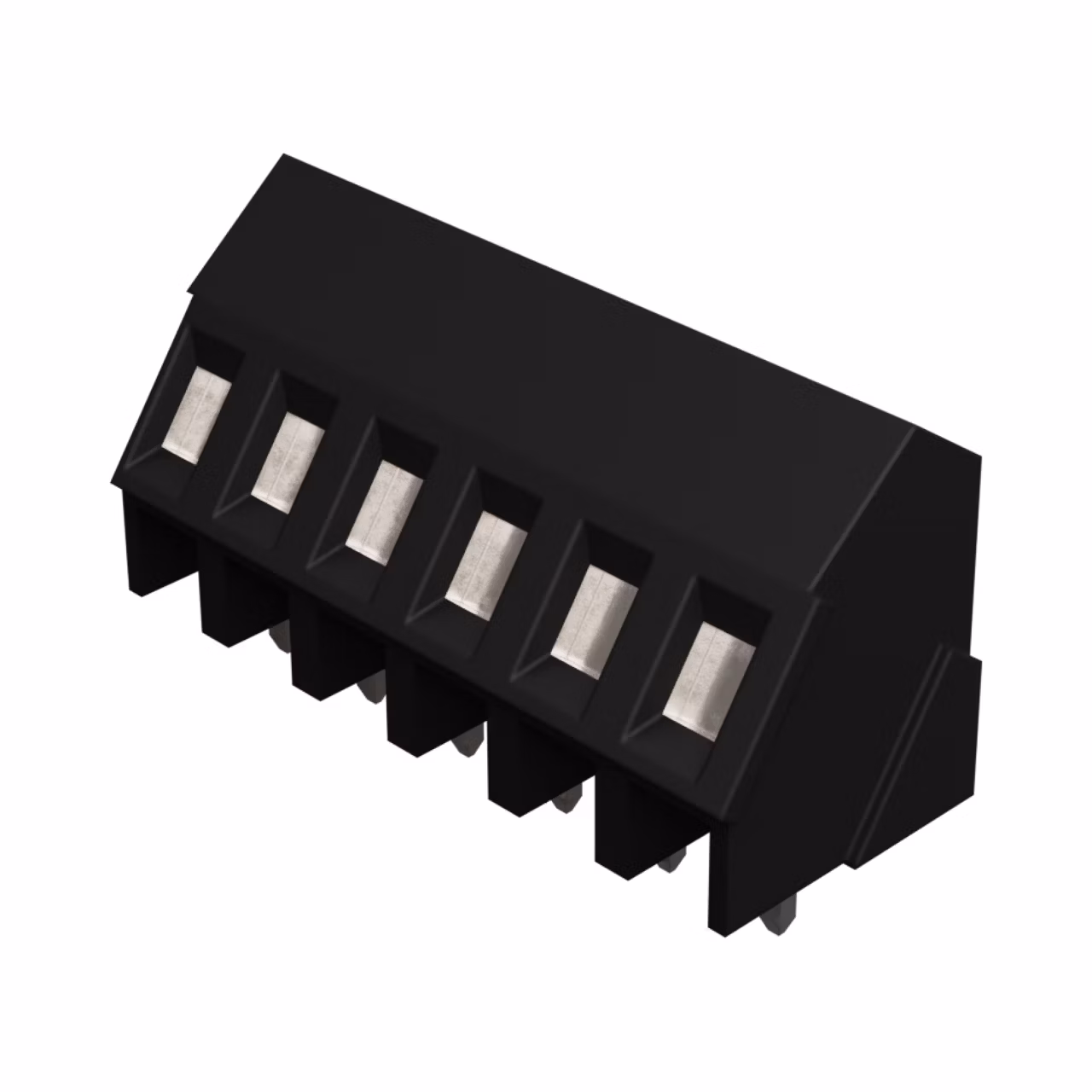5.00mm Pitch Beau Eurostyle Low Profile, 35° Wire Entry, Single Level Modular Terminal Block, 6 Circuits for sale