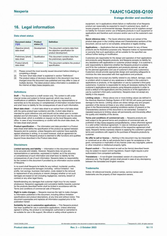 74AHC1G4208GW-Q10H datasheet page 10