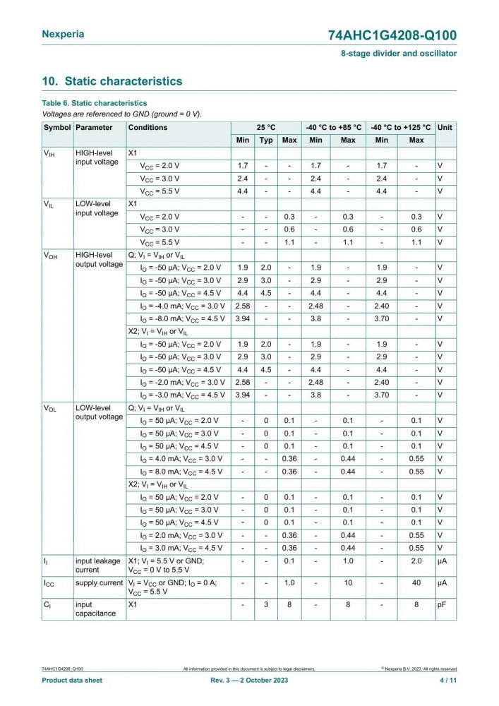 74AHC1G4208GW-Q10H datasheet page 4