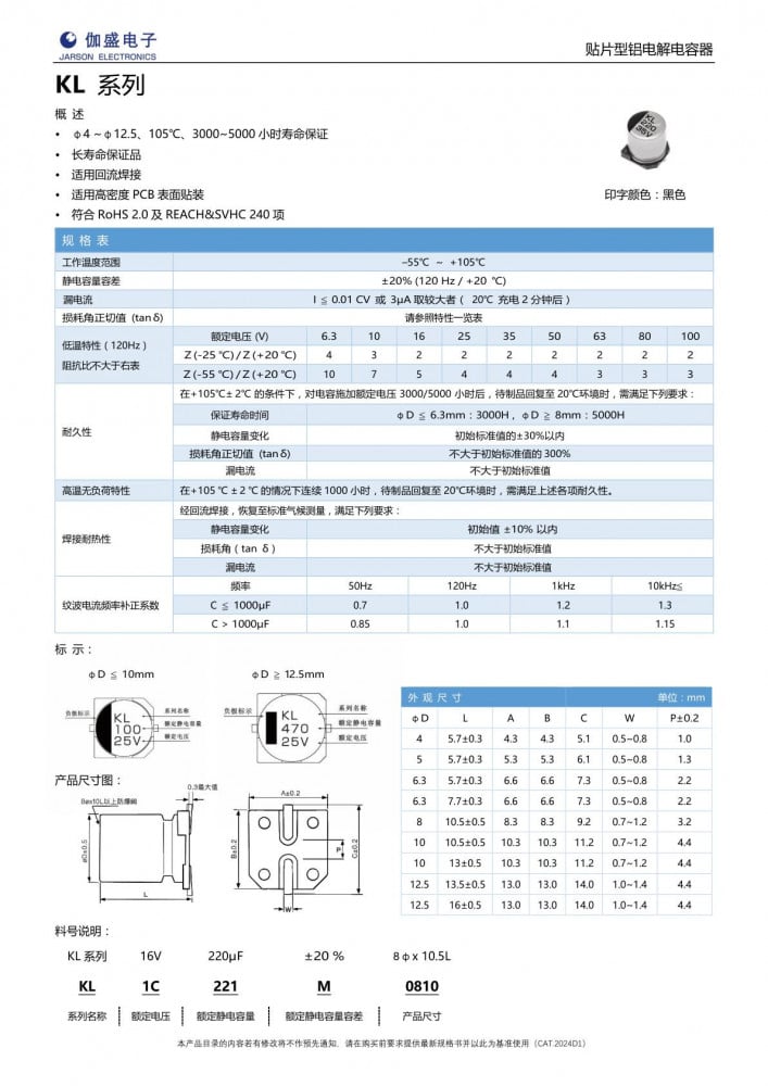JARSON KL series product overview