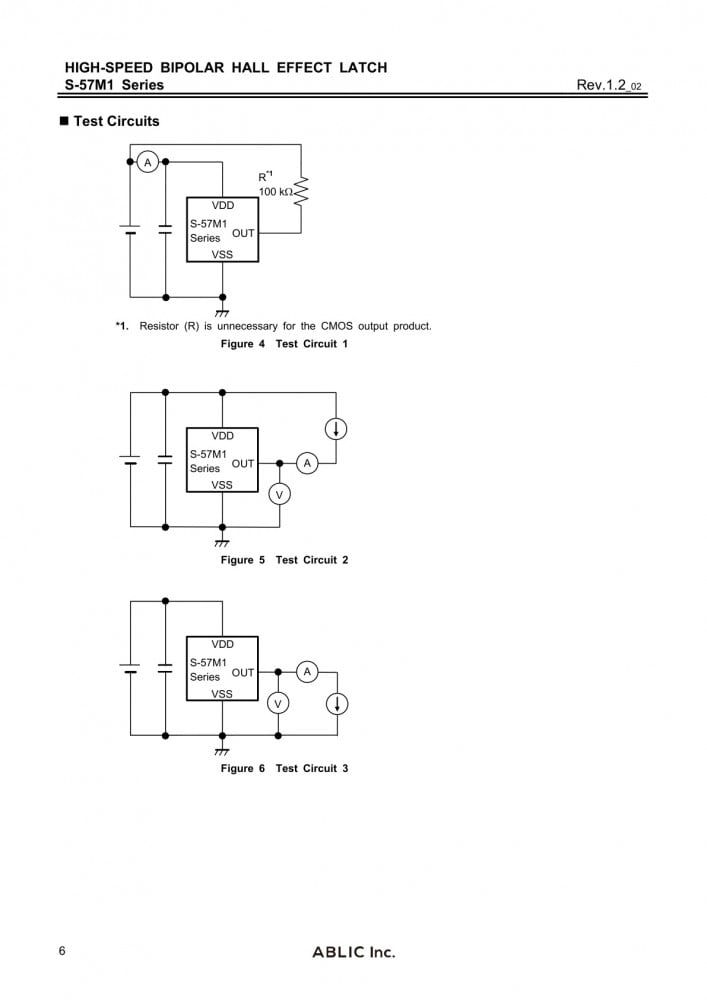 ABLIC S-57M1 datasheet page 6