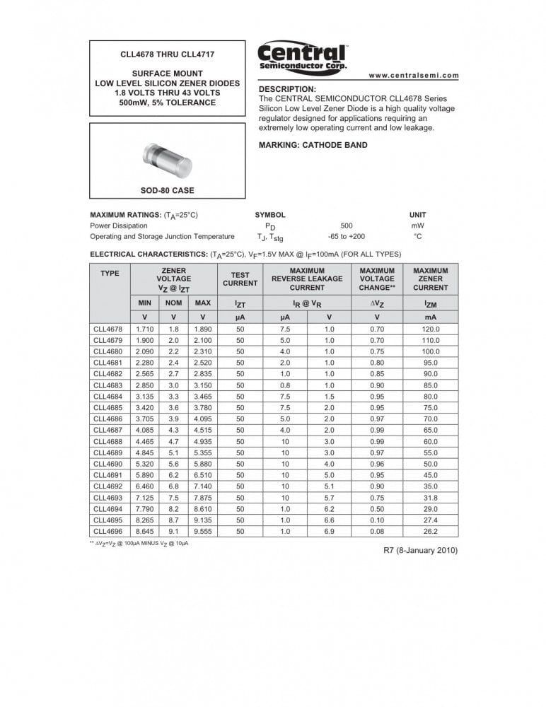 CLL4709 technical document page 1
