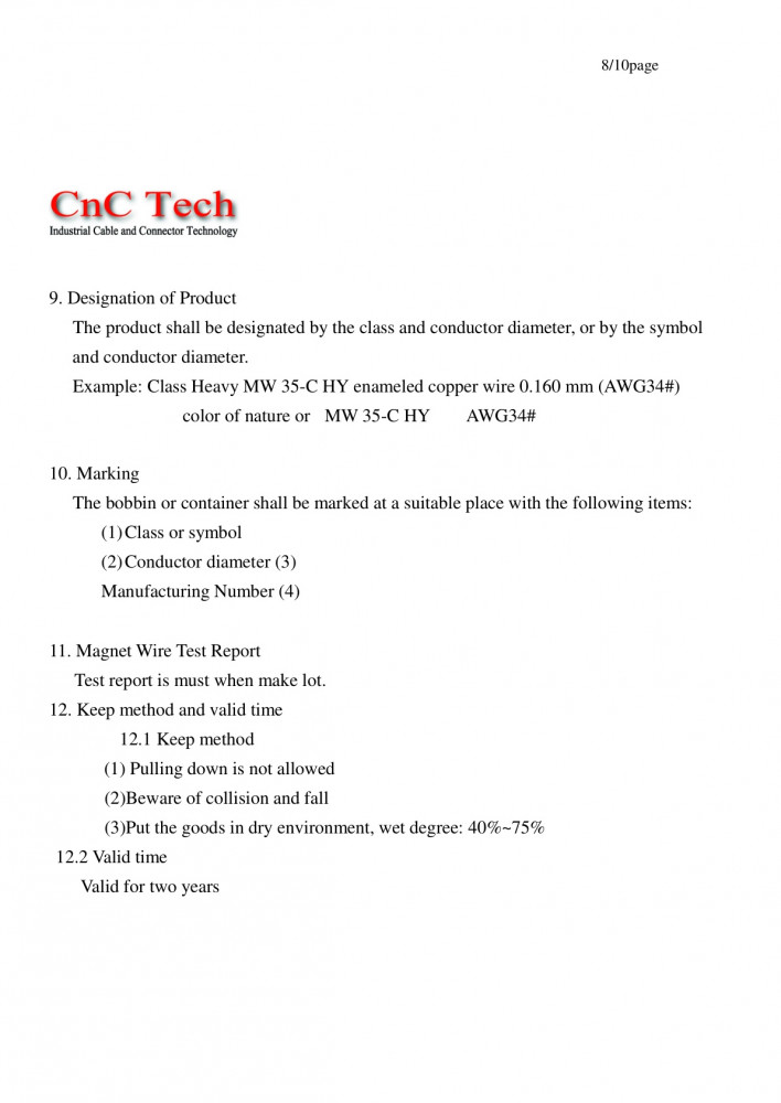 MW 35-C HY technical document, page 8