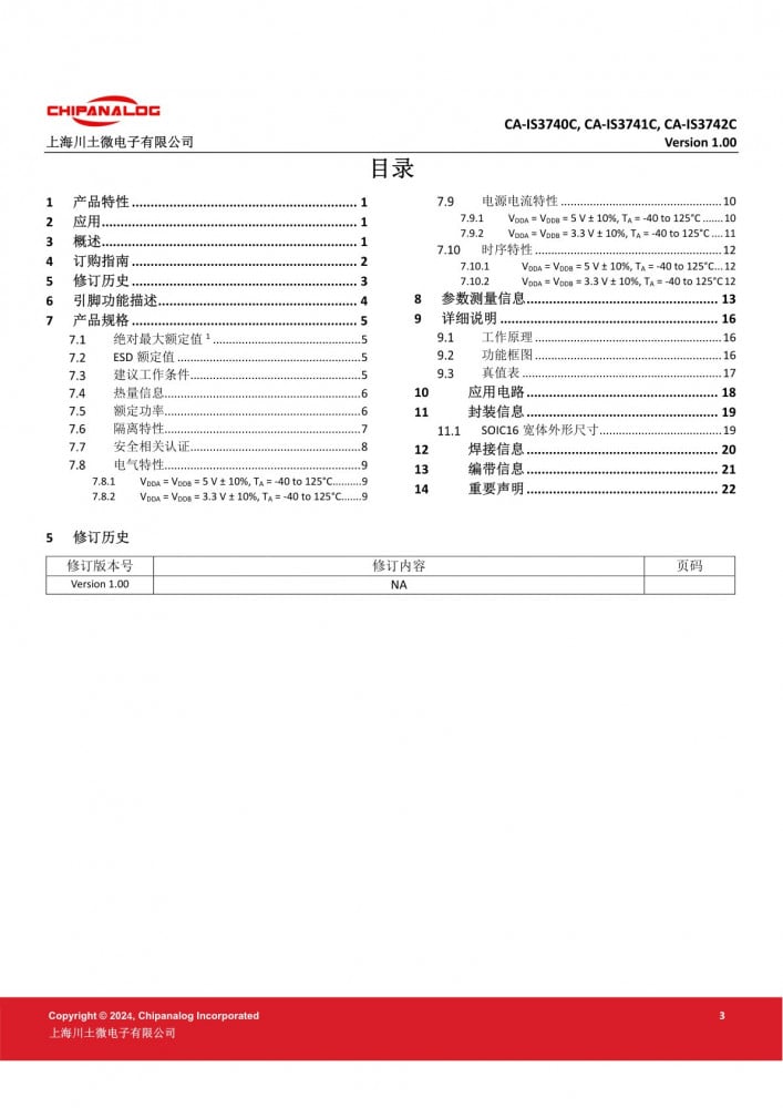 CA-IS3742CHW datasheet page 3