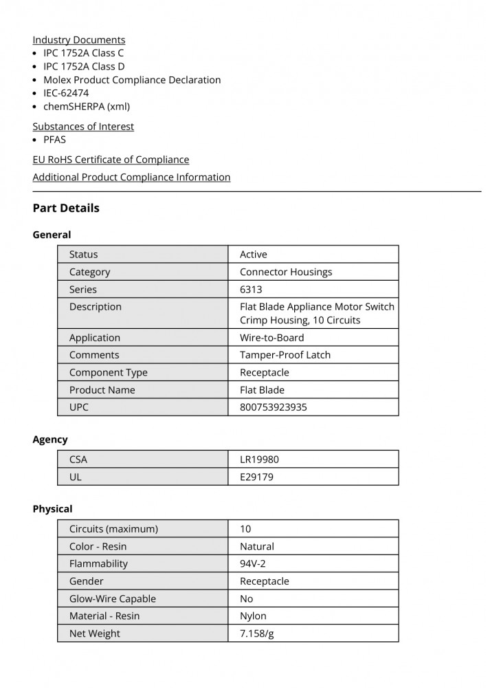 MOLEX 06021103 technical document image, page 2