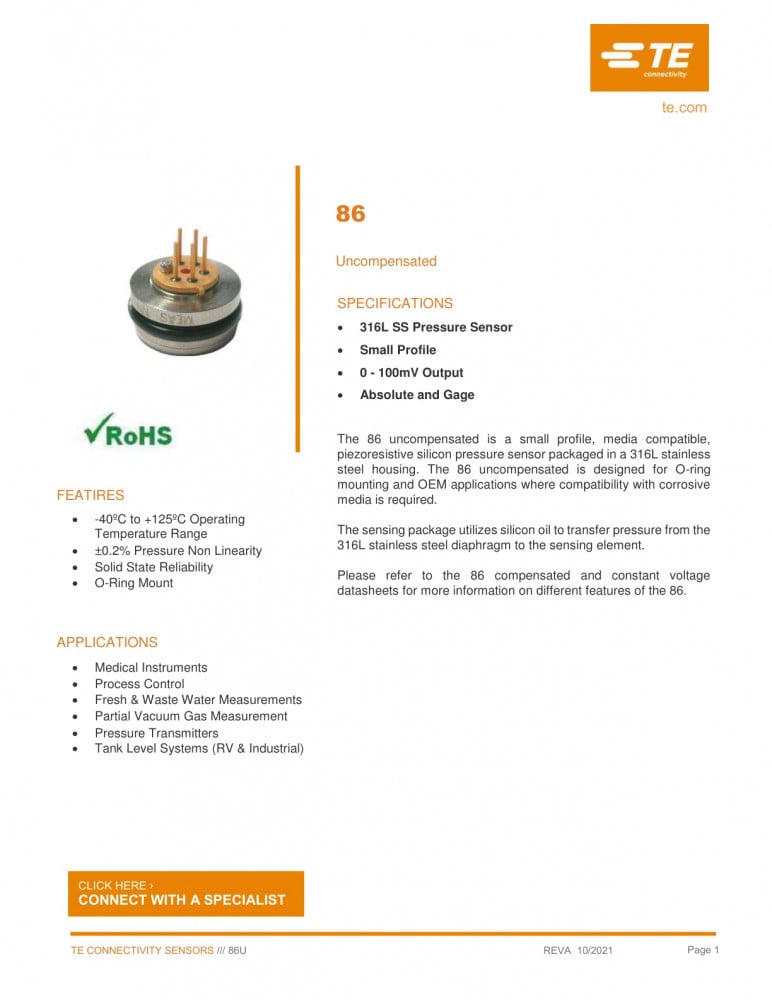 86-050A-U technical document page 1
