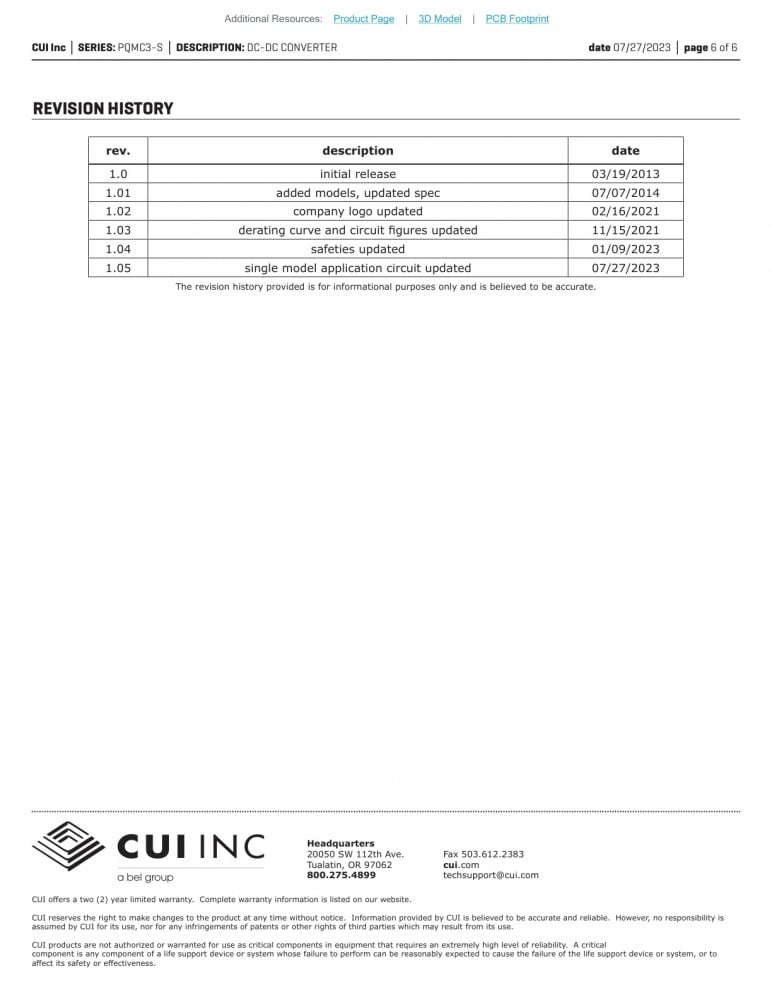 CUI PQMC3-S datasheet page 6