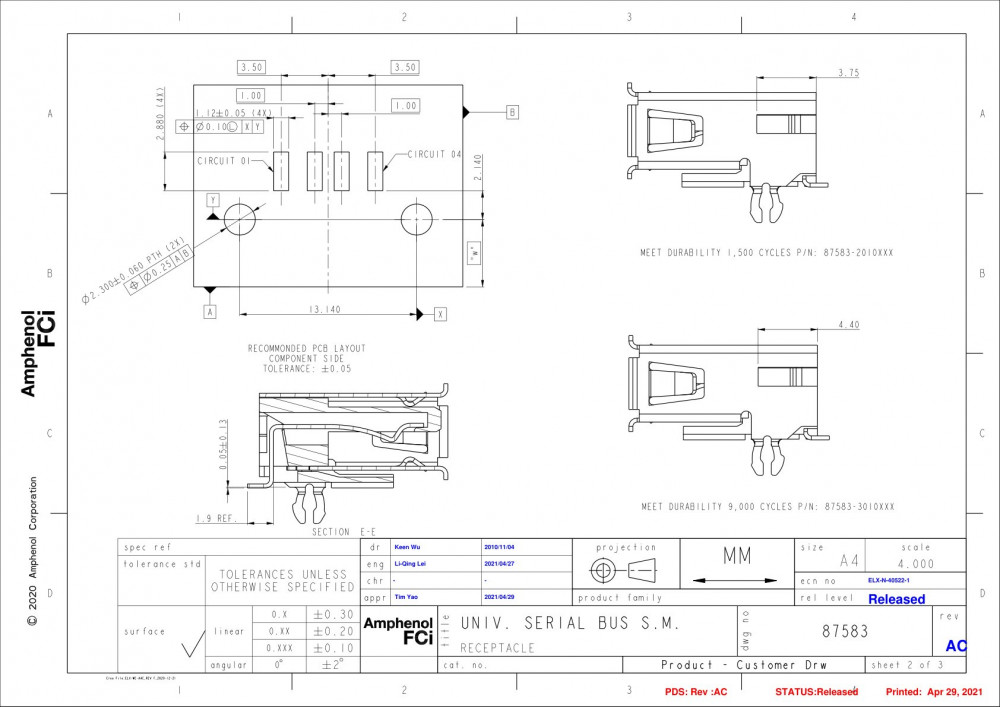 87583-3010RPLF drawing sheet 2