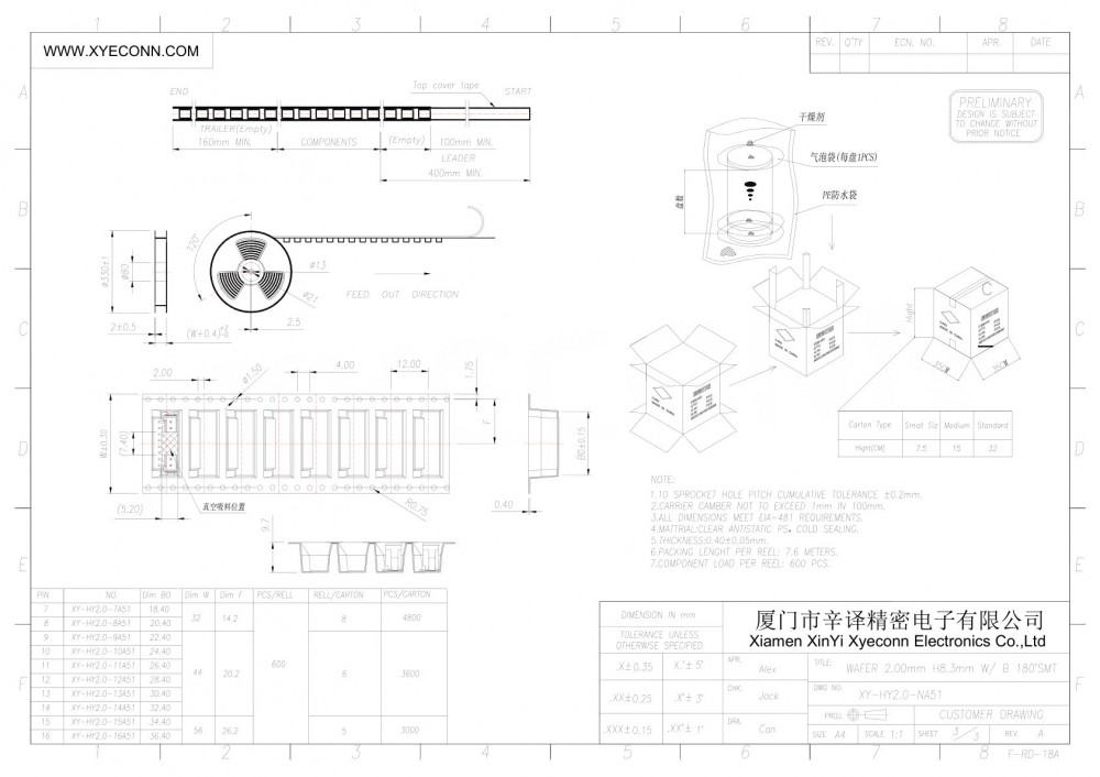 XY-HY2.0-7A51 customer drawing page 3
