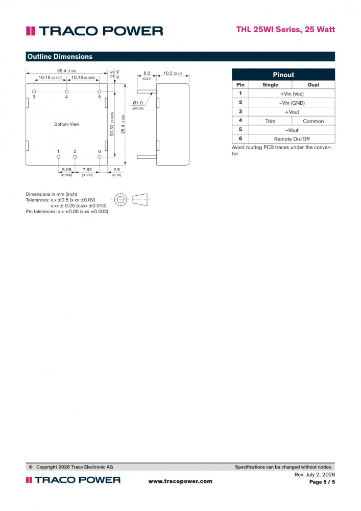 THL 25WI technical document page 5