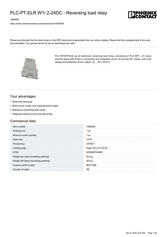 1069556 documentation page 1