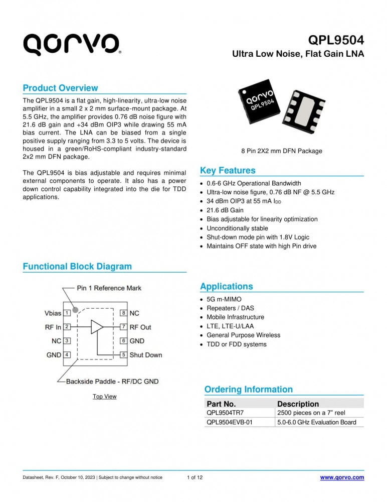 QPL9504 technical document page 1