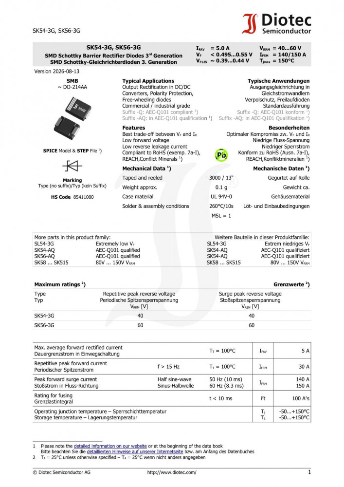 SK54-3G technical document page 1